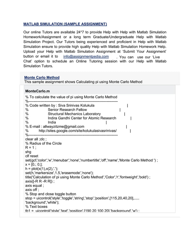 Matlab simulation project | PDF