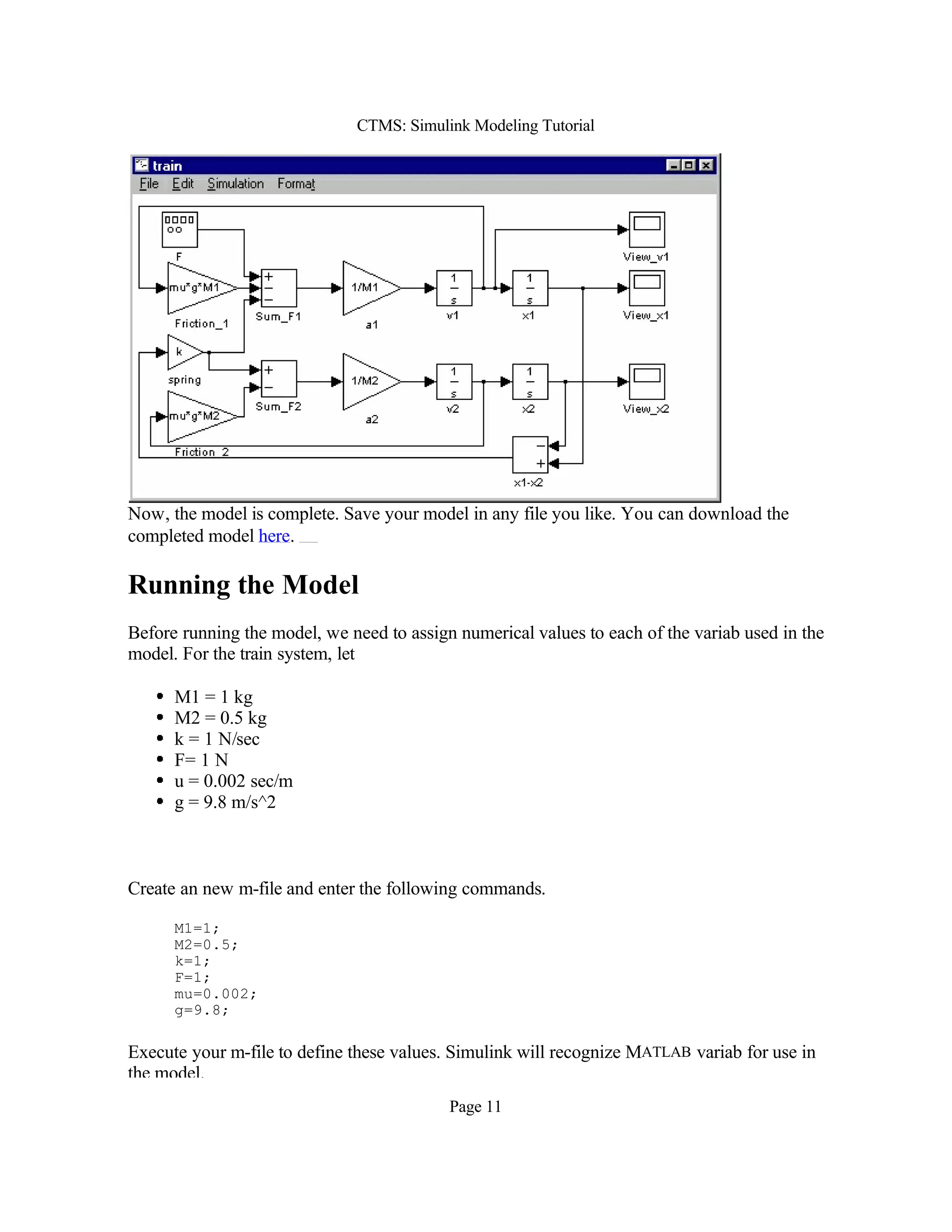 Matlab Simulink Simulink Modeling Tutorial Train System Pdf Physics Science