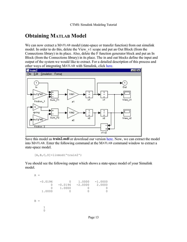 Matlab simulink simulink modeling tutorial - train system | PDF ...