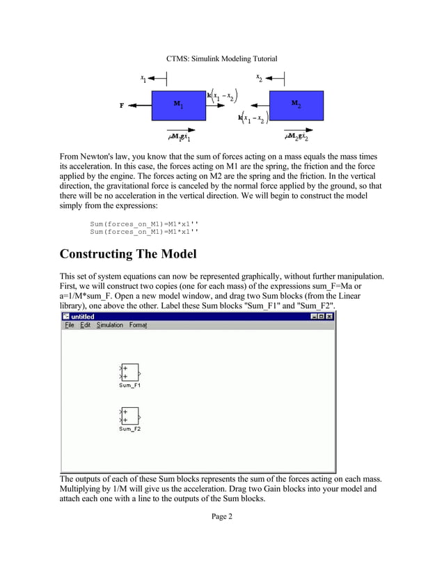 Matlab Simulink Simulink Modeling Tutorial Train System Pdf Physics Science
