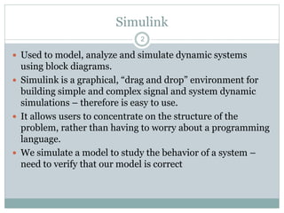 Matlab simulink introduction | PPTX