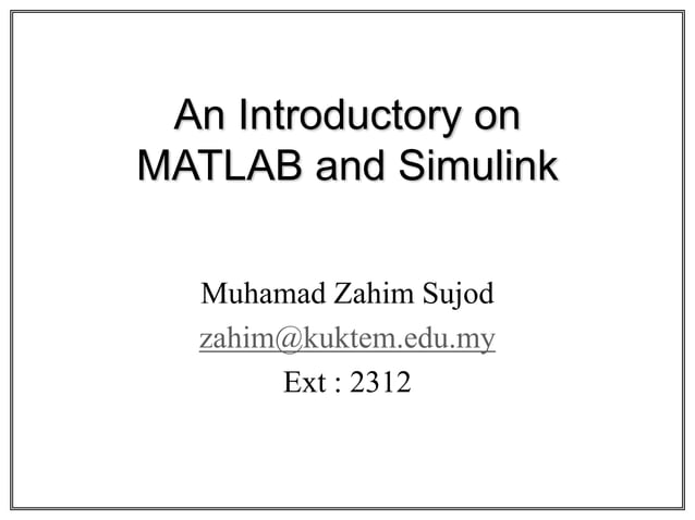 MatlabSimulinkTutorial.ppt
