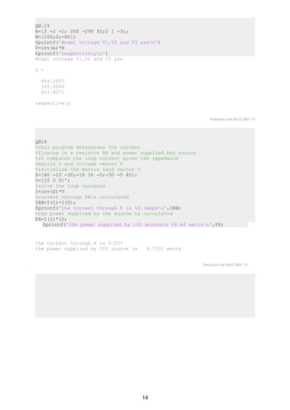 Matlab solved tutorials 2017 june. | PDF | Physics | Science