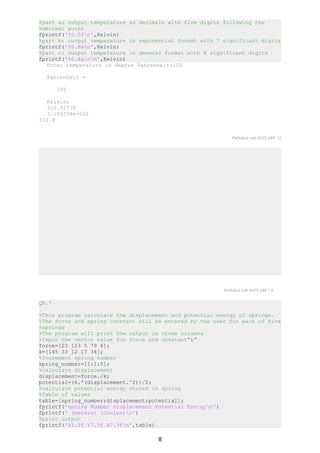 Matlab solved tutorials 2017 june. | PDF | Physics | Science