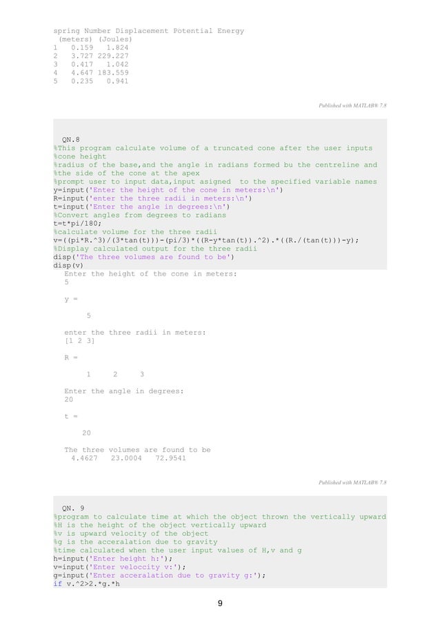 Matlab solved tutorials 2017 june. | PDF