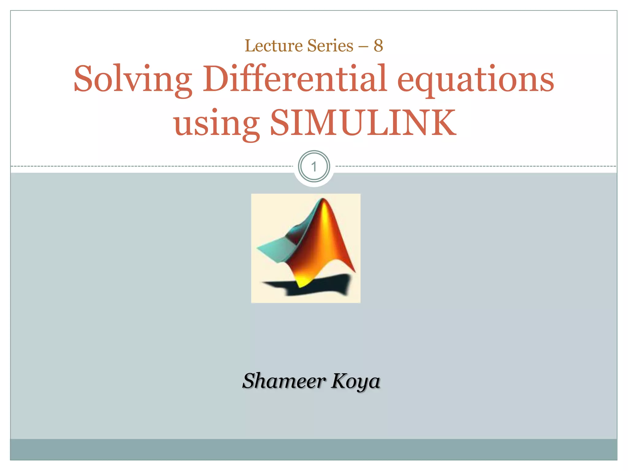 Mat lab solving equations simulink | PPT