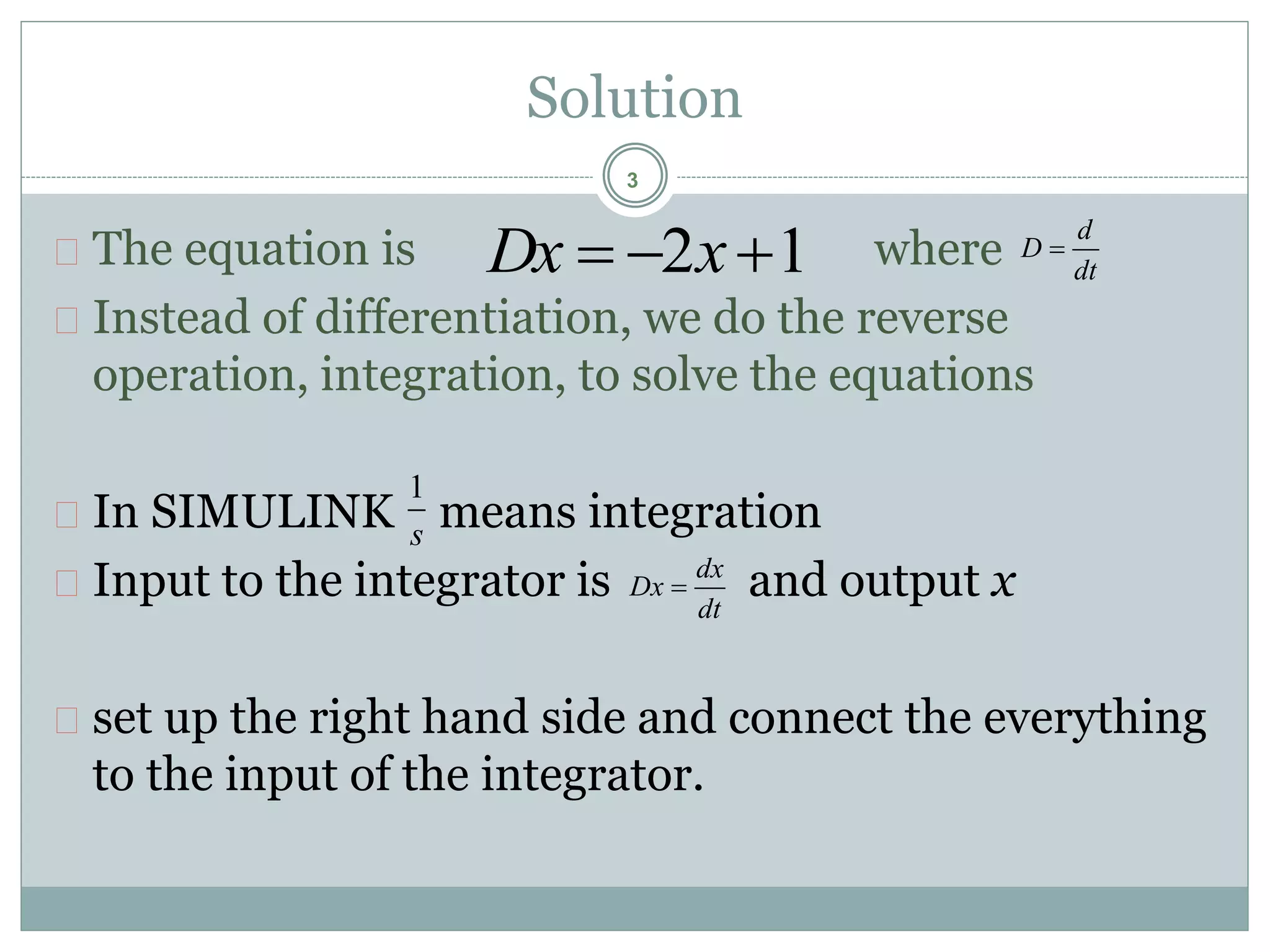 Mat lab solving equations simulink | PPTX