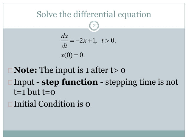 Mat lab solving equations simulink | PPT