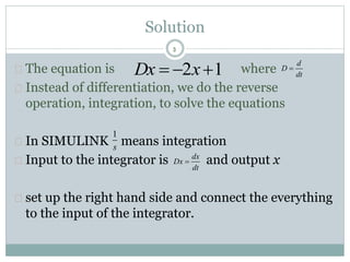 Mat lab solving equations simulink | PPT