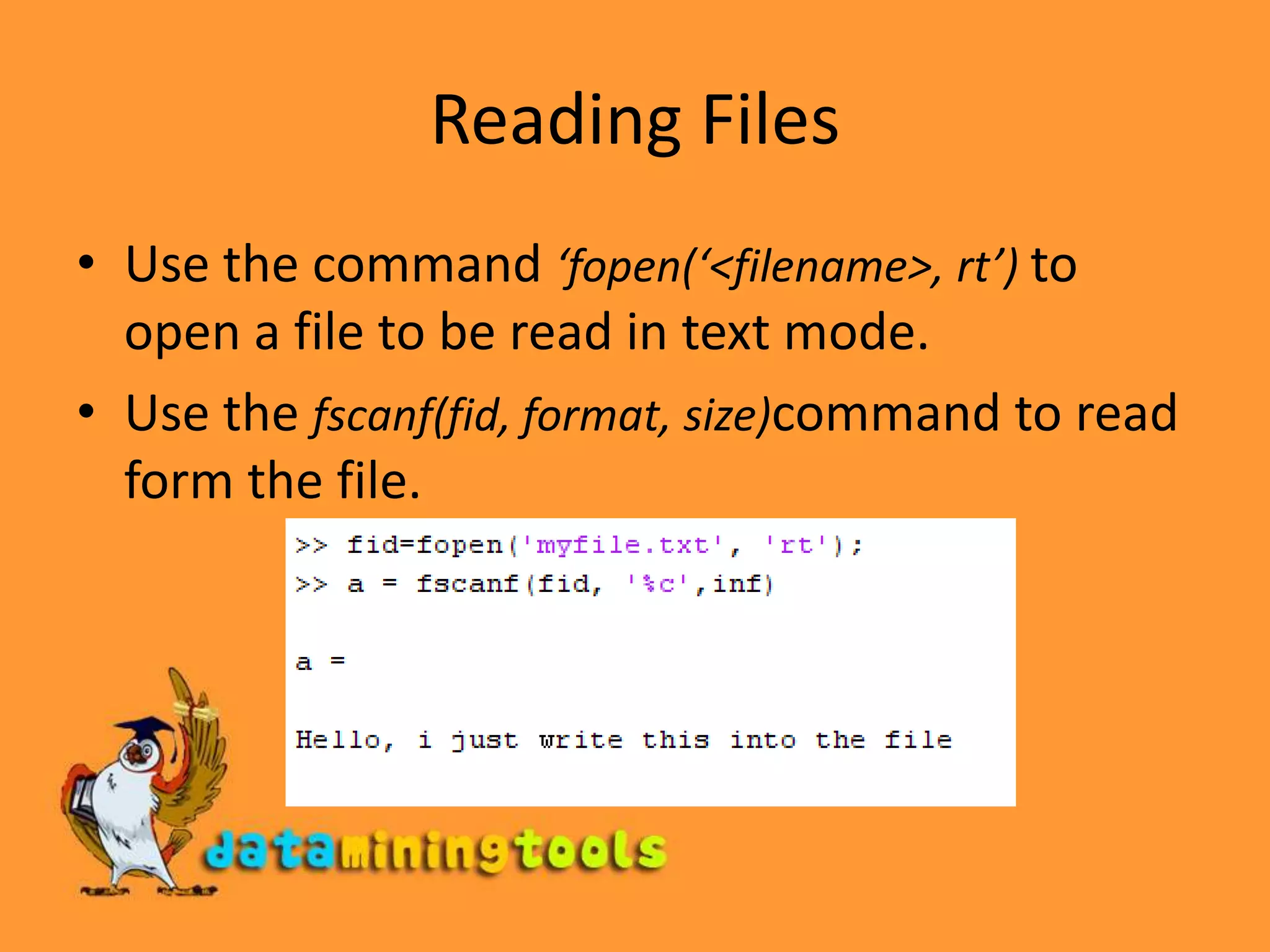 Matlab Text Files | PPT