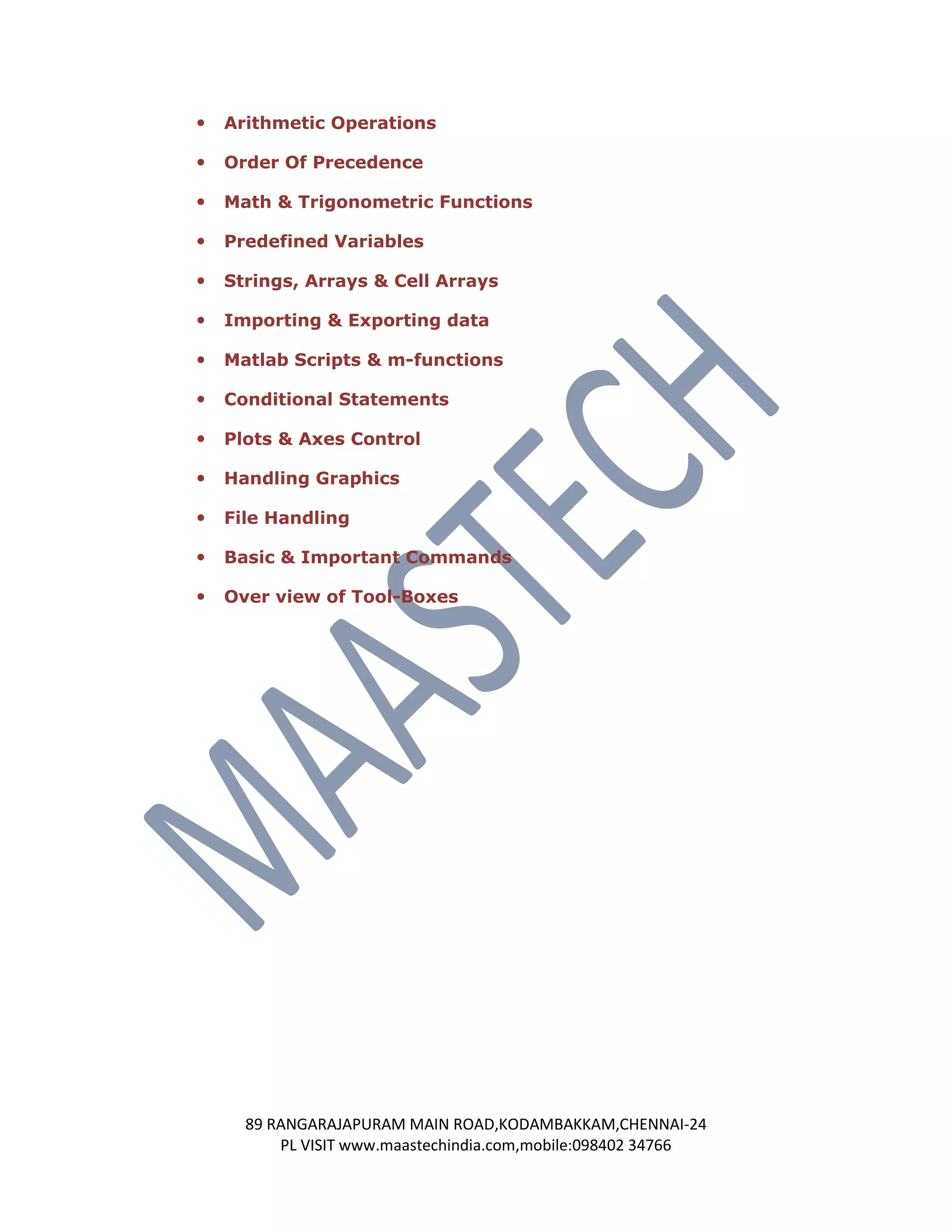 MATLAB TRAINING-SIMULINK&POWER ELECTRONICS SIMULATION PROJECTS DEVELOPMENT TRAINING | PDF