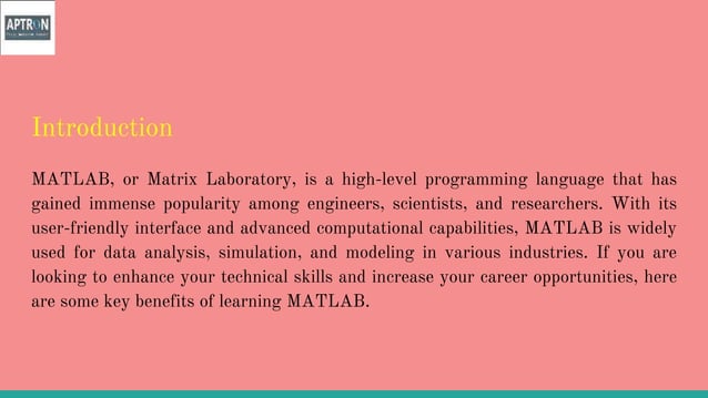 Matlab Training in Gurgaon | PPT