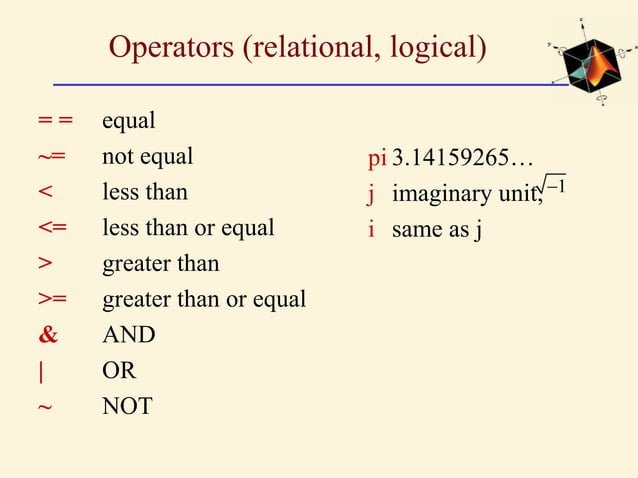 Matlab Tutorial.ppt | Programming Languages | Computing