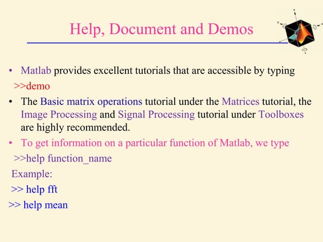 Matlab Tutorial.ppt | Programming Languages | Computing