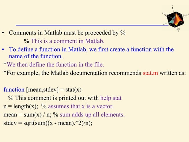 Matlab Tutorial.ppt | Programming Languages | Computing