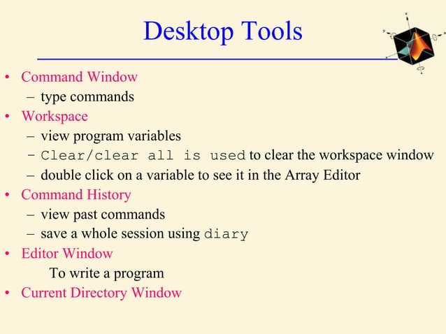 Matlab Tutorial.ppt | Programming Languages | Computing