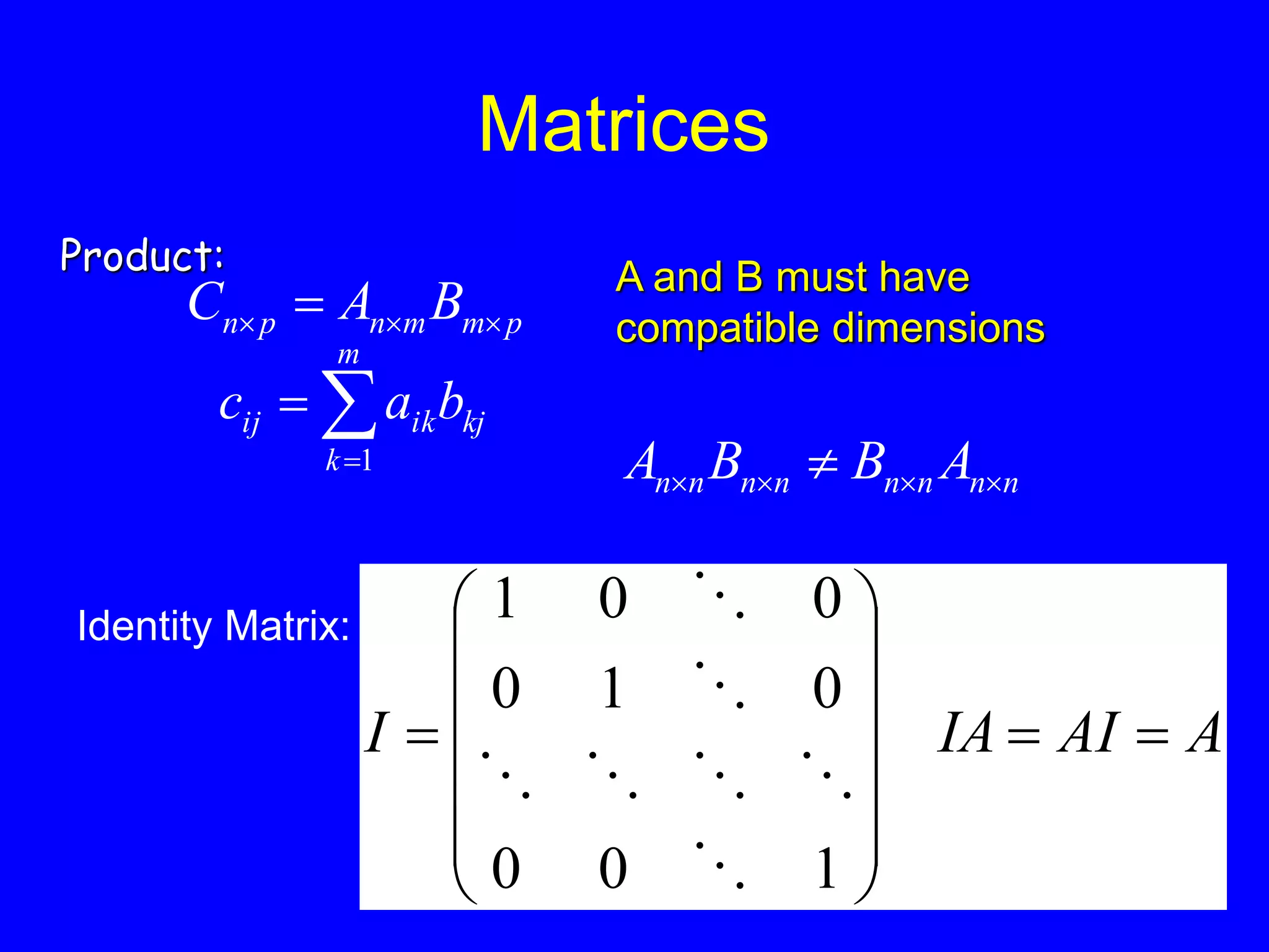 Matlab Tutorial And Linear Algebra Reviewppt