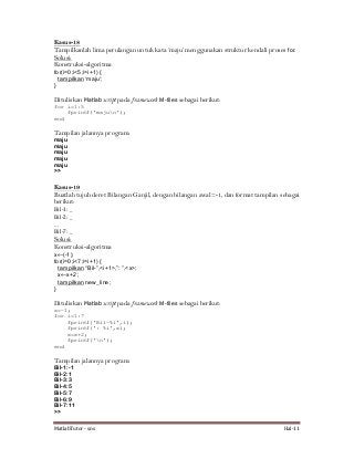 Matlab tutor sns77_utama | PDF