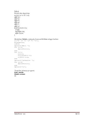 Matlab tutor sns77_utama | PDF