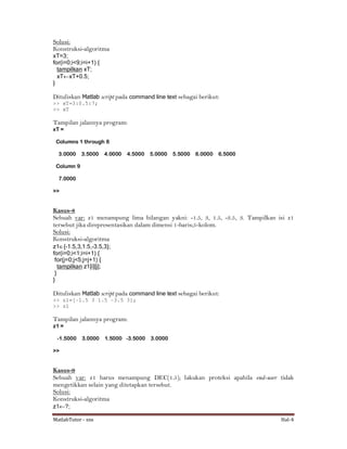 Matlab tutor sns77_utama | PDF