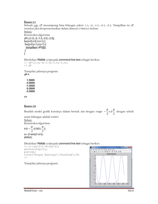 Matlab tutor sns77_utama | PDF