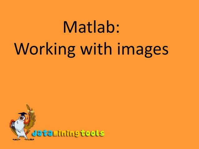 Matlab Working With Images | PPTX | Photo Editing Software | Computer Software and Applications