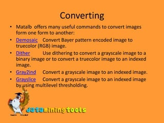Matlab Working With Images | PPT