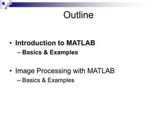 MATLAB & Image Processing | PPTX