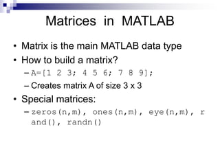 MATLAB & Image Processing | PPTX