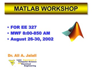 MATLAB workshop lecture 1MATLAB work.ppt