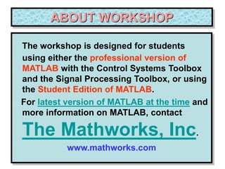 MATLAB workshop lecture 1MATLAB work.ppt
