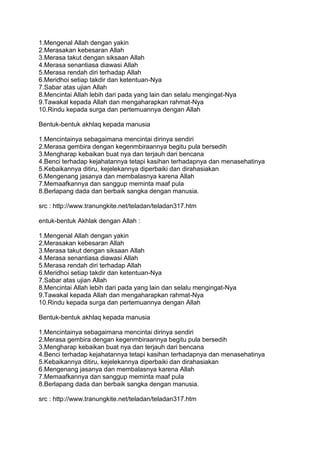 Matlamat tamadun islam | DOCX