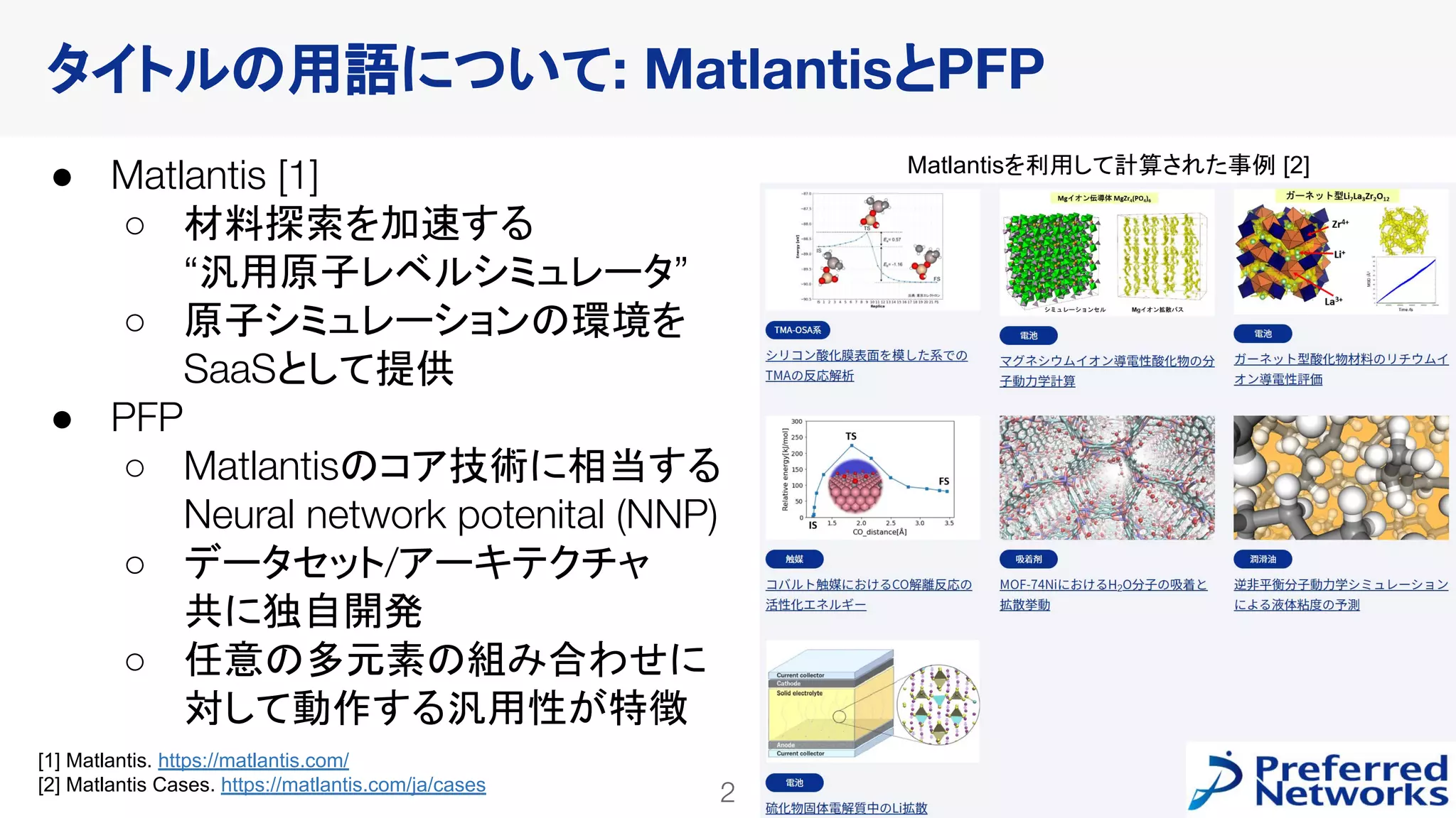 Matlantis™のニューラルネットワークポテンシャルPFPの適用範囲拡張 | PDF