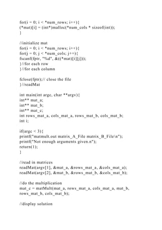 matmultHomework3.pdfNames of Files to Submit matmult..docx ...