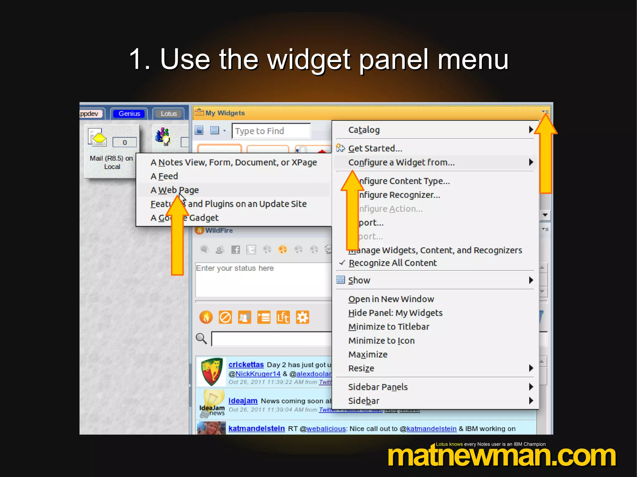 Mat Newman IBM Connections Widget | PPT