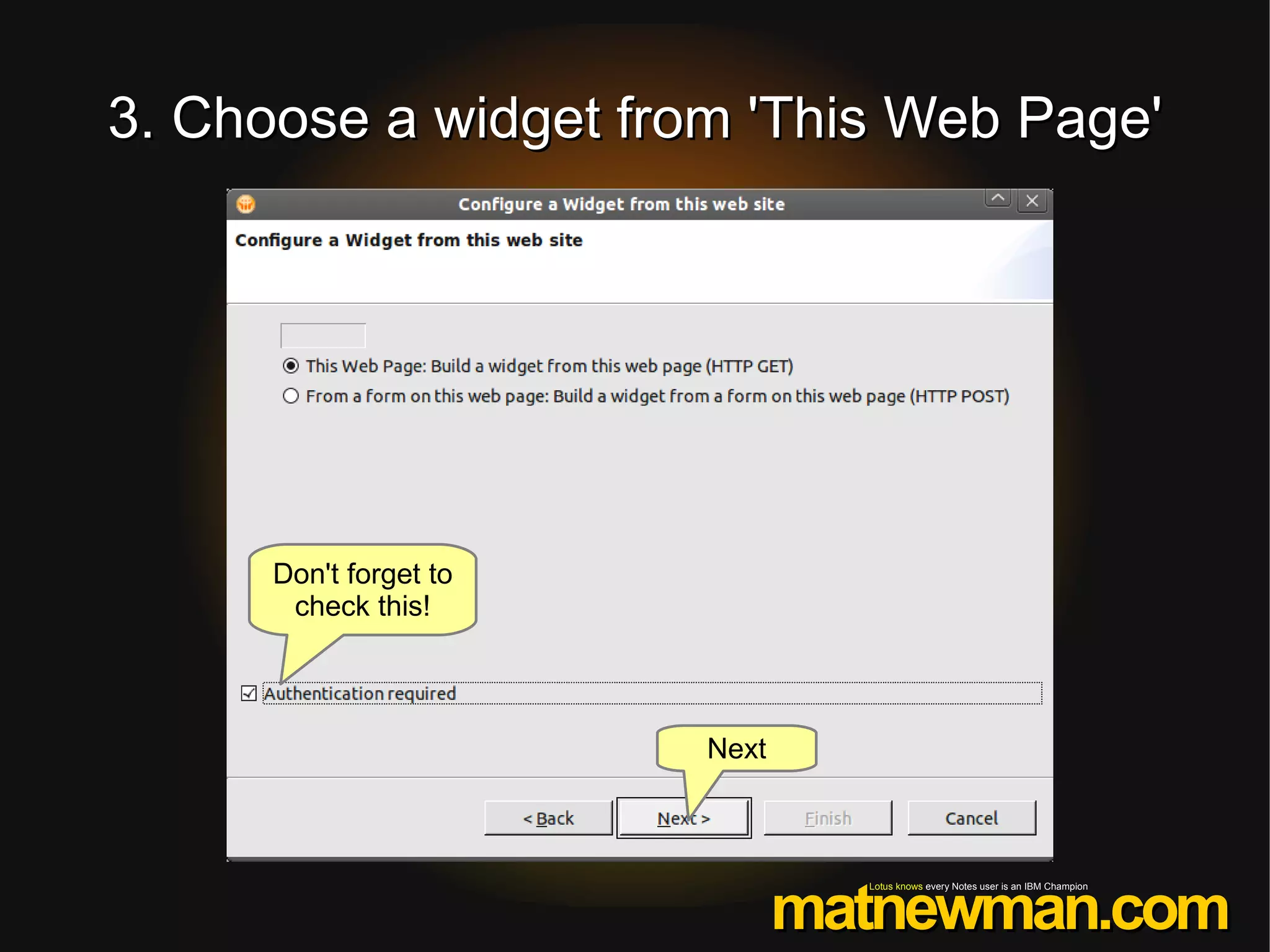 Mat Newman IBM Connections Widget | PPT