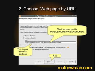 Mat Newman IBM Connections Widget | PPT