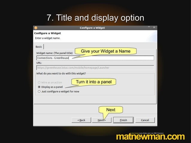 Mat Newman IBM Connections Widget | PPT