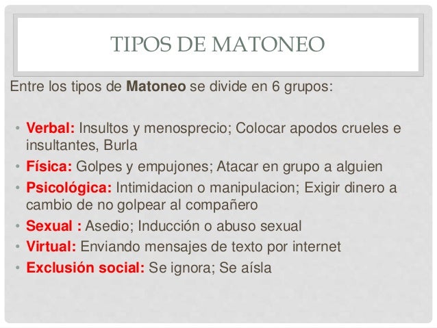 Matoneo-Acoso Escolar