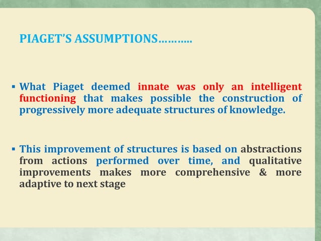 Piaget's concept-constructivist structuralism | PPTX