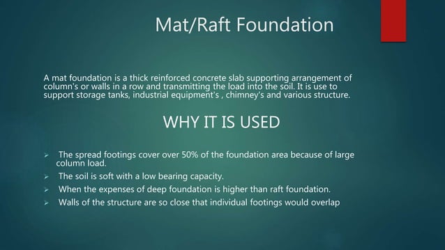 Mat or raft foundation | PPTX | Civil Engineering Industry | Industries