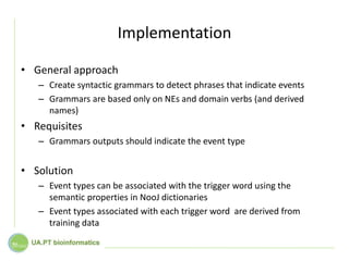 Syntactic-semantic analysis for information extraction in biomedicine | PPT