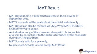 Management Aptitude Test (MAT 2017) | PPTX