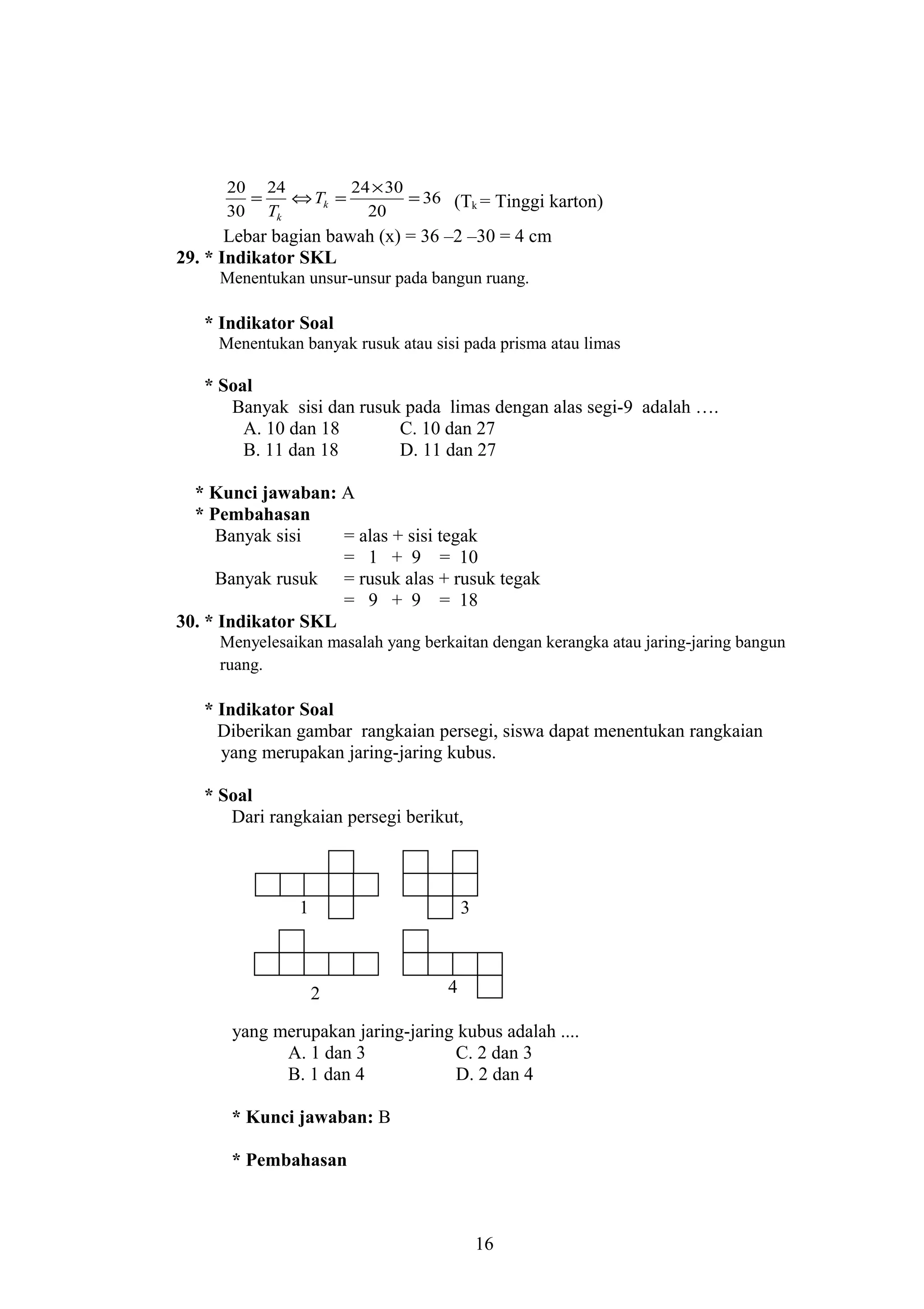 Latihan soal Matematika UN 2013 Paket 18 | DOC