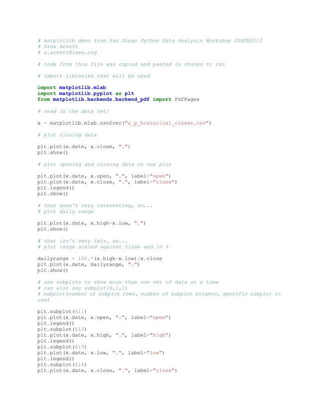 Matplotlib demo code | PDF