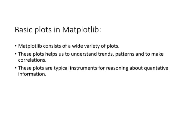 matplotlib fully explained in detail with examples | PPT