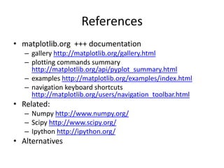Matplotlib presentation 20 apr2013 final | PDF
