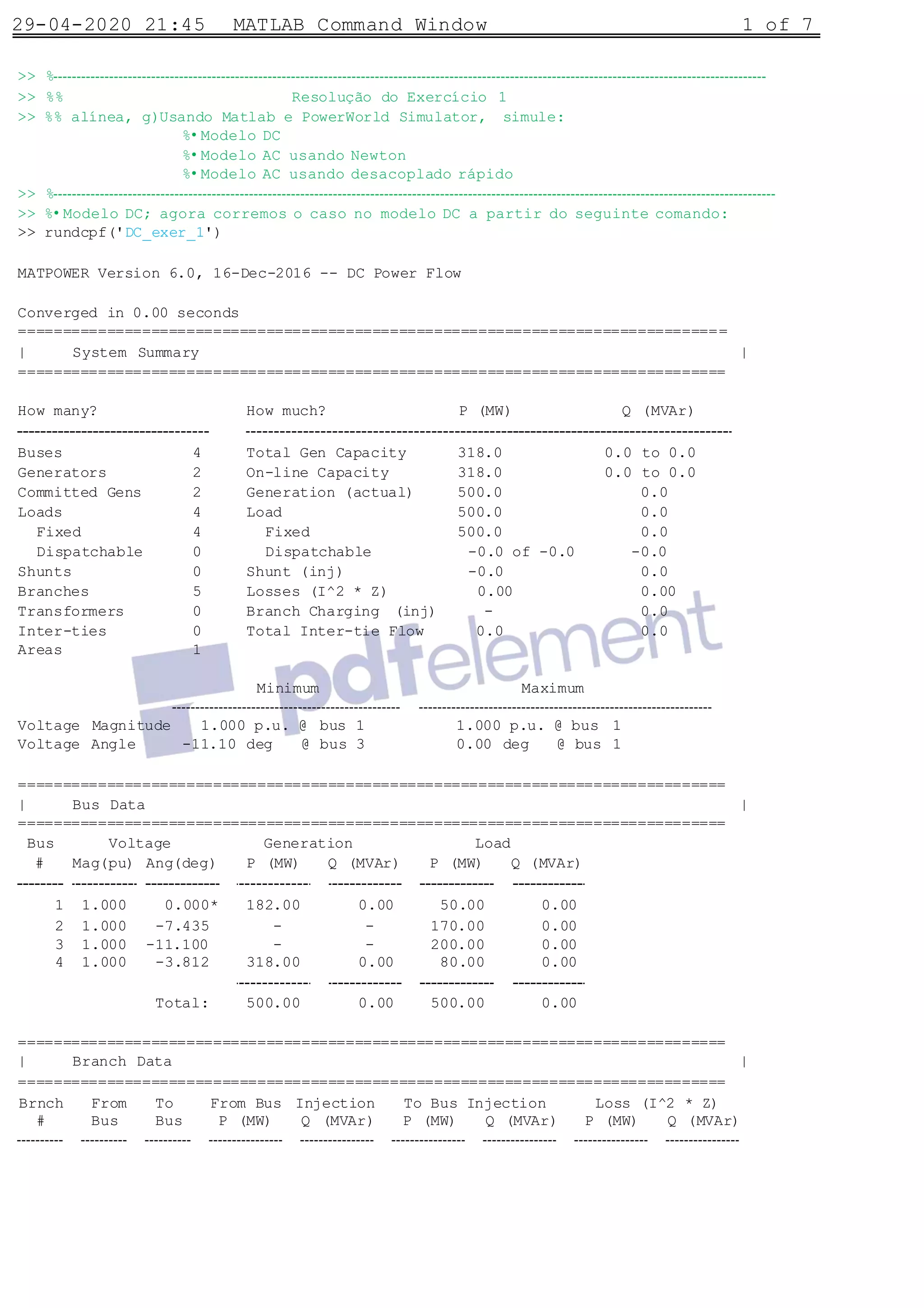 Matpower machava | PDF