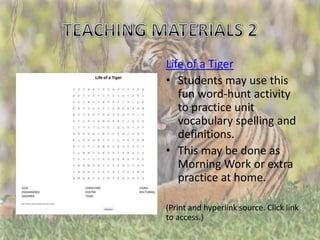 MAT PPT: Bengal Tiger | PPTX | Large Animals | Pets