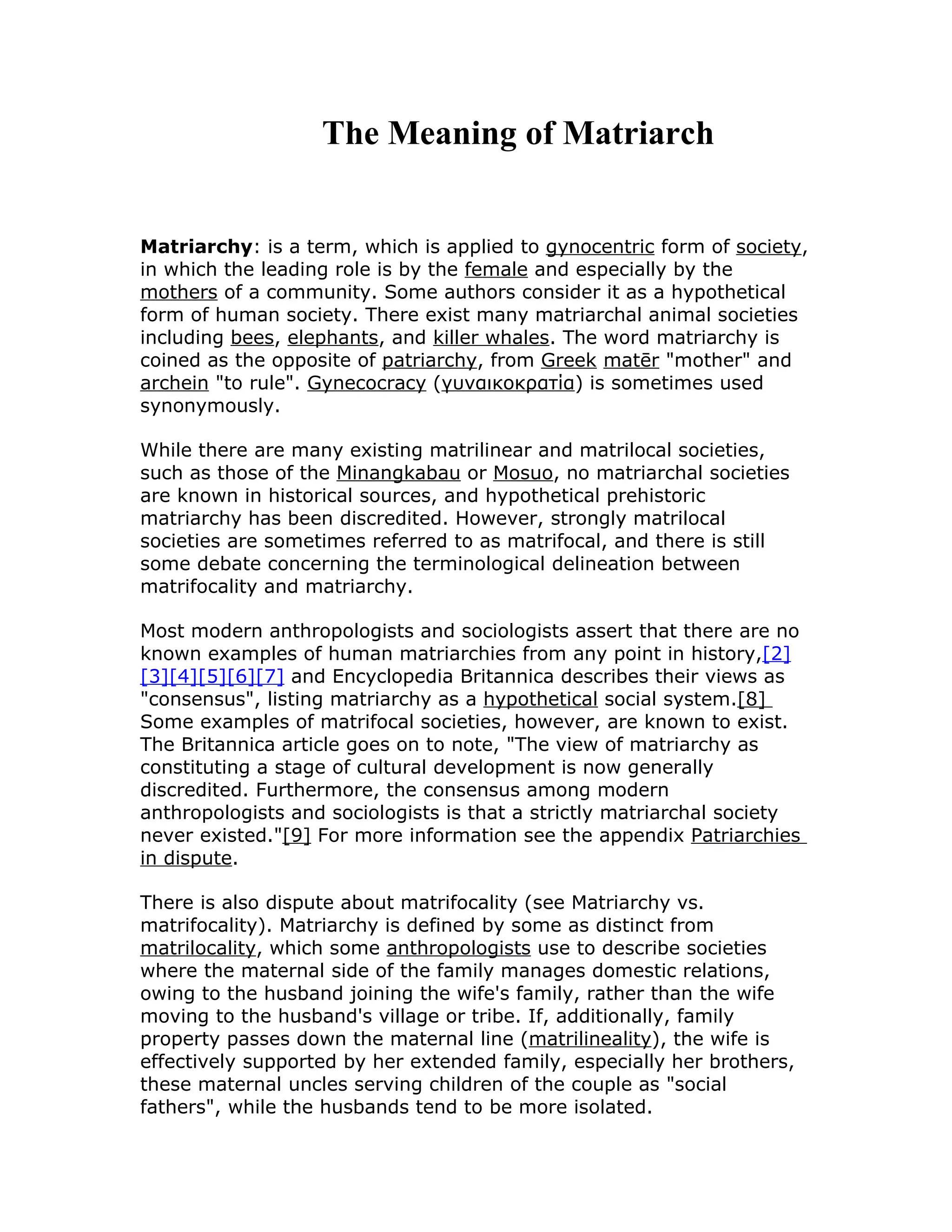 Matriarchs Of The Bible | DOC